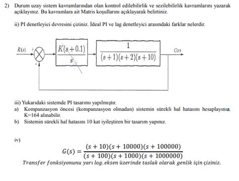 I Explain The Concepts Of Controllability And Chegg