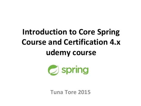 spring framework 4 and core spring certification udemy based on offic…