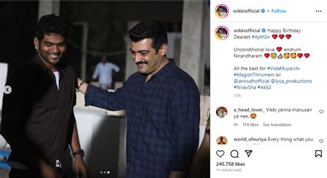Ajith Kumar Birthday Special Vignesh Shivan Manju Warrier Other South Celebs Wish Thunivu