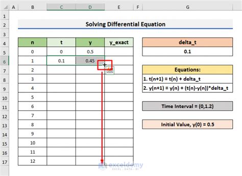 How To Solve Differential Equation In Excel With Easy Steps