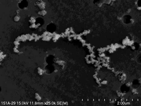 c soot aggregate aerosol in krakow d chain like soot particles