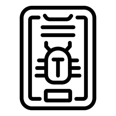 Smartphone Data Bug Icon Outline Vector Access Key 38957734 Vector Art At Vecteezy