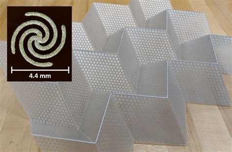 Fabricated Specimen Miura Ori Fss Triangular Lattice Of Silver Download Scientific Diagram