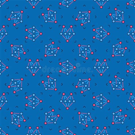 Ai Neural Network Technology Vector Colored Seamless Pattern Stock Illustration Illustration