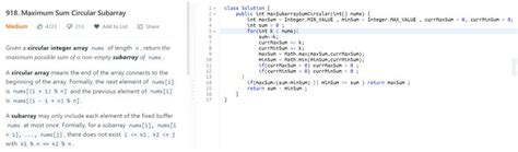 Today I Solved Leetcode Daily Problem The Challenge Was To Figure Out That How To Find Max Sum