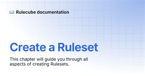 Create A Ruleset Rulecube Documentation