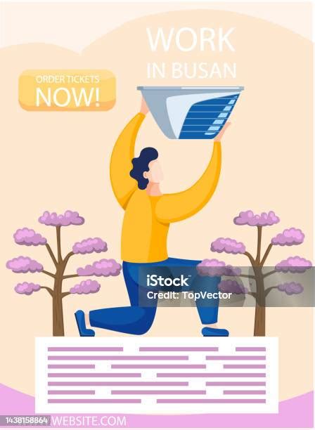부산에서 경력을 쌓으세요 교육 포스터 발표 구직자를 위한 사업 컨셉 새로운에 대한 스톡 벡터 아트 및 기타 이미지 새로운 서울 개발 Istock