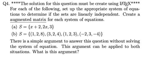 Solved Q4 The Solution For This Question Must Be Chegg Com