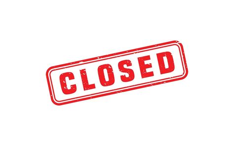 Closed Stamp Rubber With Grunge Style On White Background 17167609