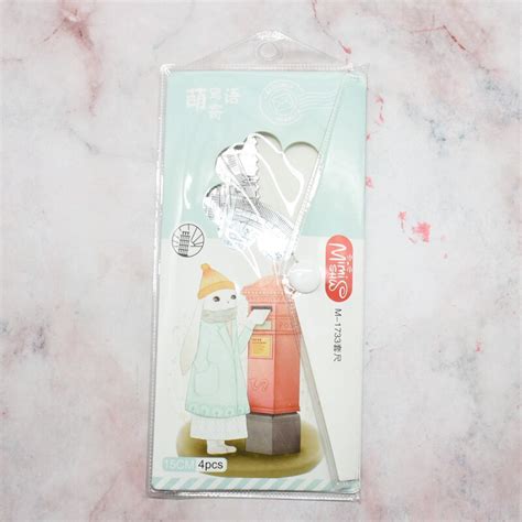 4 Pieces Set Of Cartoon Protractor Ruler Mathema Vicedeal