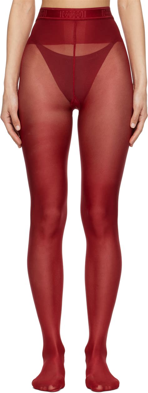 Wolford Red Neon 40 Tights Wolford