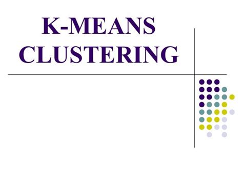 K Mean Clustering Algorithm