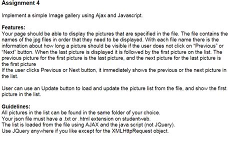 Solved Implement A Simple Image Gallery Using Ajax And Chegg