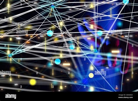 Illustration Of Dots Connected By Lines Stock Photo Alamy