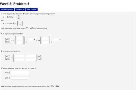 solved suppose that the matrix a has the following