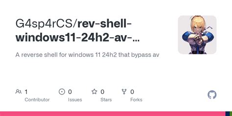 Github G4sp4rcs Rev Shell Windows11 24h2 Av Bypass A Reverse Shell