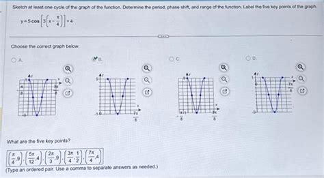 Solved Sketch At Least One Cycle Of The Graph Of The Chegg Com