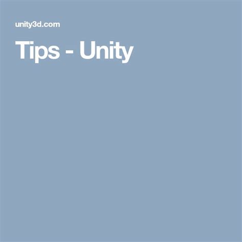 Tips For Unity Game Development