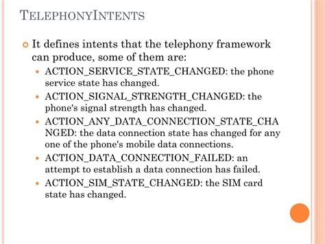 Ppt Telephony In Android Powerpoint Presentation Free Download Id