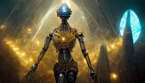 Artificial Intelligence Robots Work In Industry Stock Illustration Illustration Of Industrial