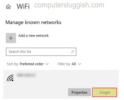 How To Forget A WiFi Network In Windows 10 ComputerSluggish
