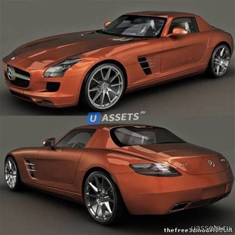 3d Model Mercedes Sls Amg Unityhubpro бесплатные ассеты для Unity и Unreal Engine