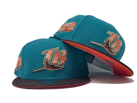 Tampa Bay Devil Rays 1998 Inaugural Season Aqua Brown Orange Brim New