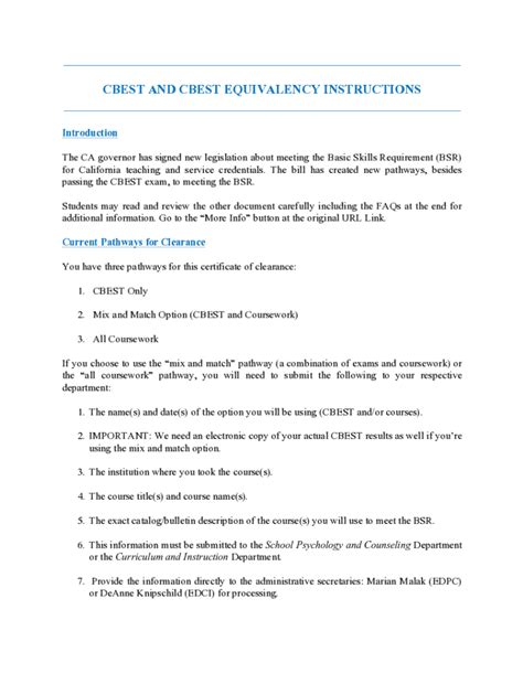 Fillable Online Options To Meet The Basic Skills Requirement Fax Email