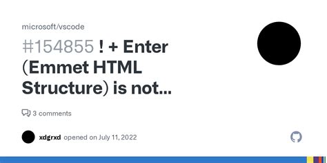 Enter Emmet Html Structure Is Not Working In 169 Version · Issue