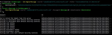 Using Move Mgusermessage In Graph Powershell