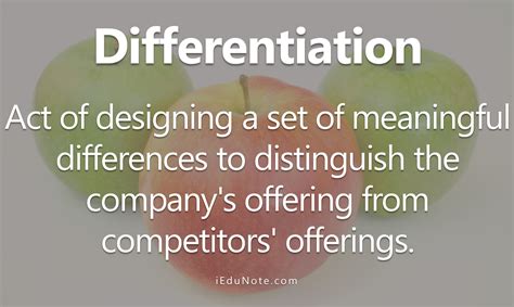 Differentiation In Marketing Key Variables That Set Businesses Apart