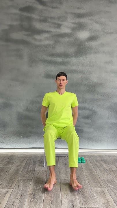 Убираем живот не вставая со стула Fitness Yoga здоровье упражнения осанка суставы Youtube