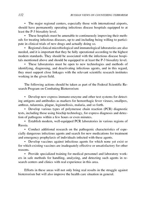 Medical Aspects Of Combating Acts Of Bioterrorism Gennady G Onishchenko Russian Views On