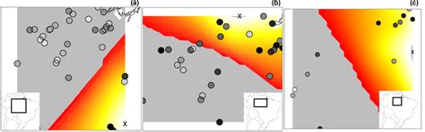 Putative Origin Of Expansion Considering A The Whole Dataset Or B
