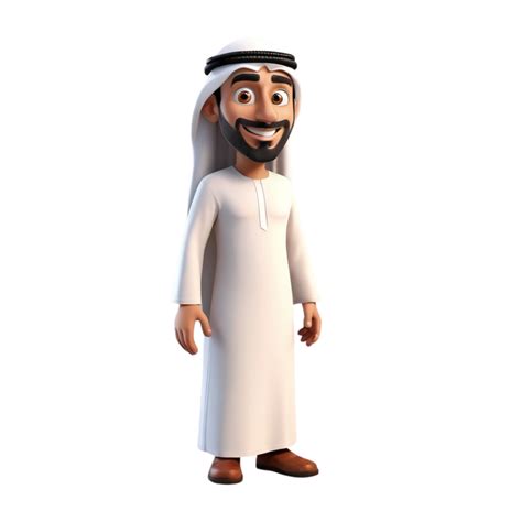 AI Generated D Render Of A Muslim Man On Isolated Transparent Background Png Generated With AI