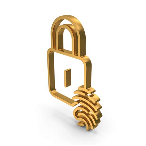 gold fingerprint secure lock symbol png images and psds for download