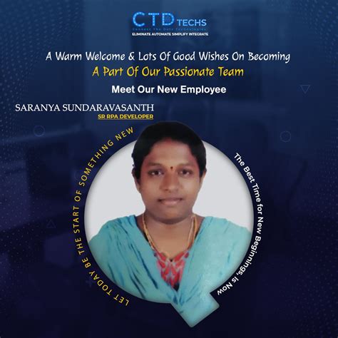 Ctd Techs Pvt Ltd On Linkedin Congratulations Team Experience Asset Workingtogether Onboard…