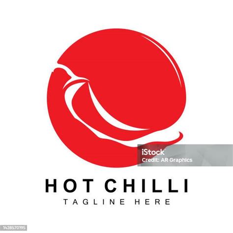 매운 칠리 로고 디자인 레드 야채 일러스트 레이 션 주방 재료 핫 칠리 벡터 브랜드 제품 개념에 대한 스톡 벡터 아트 및 기타