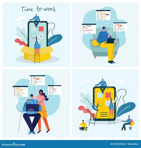 Programming And Coding Website Development Web Designflat Design