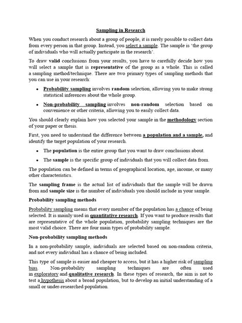 Sampling In Research Pdf