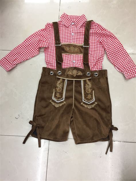 Kinder Oktoberfest Kostüm Plaid Lederhosen Bayeris Grandado