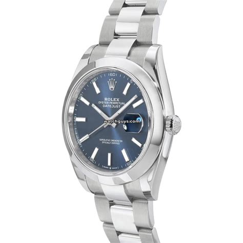 Rolex Datejust 126300 Blue Oyster 41mm Stainless Steel Watchguys