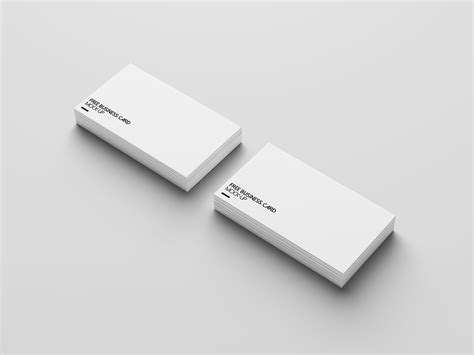 4 Free Business Card Mock Up