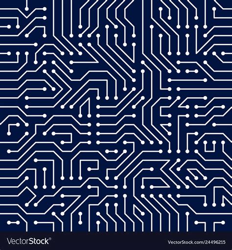 Microchip Board Seamless Pattern Background Vector Image