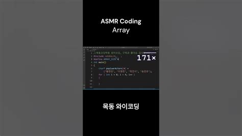 Asmr Programming C Language Array No Talk C언어 배열 Youtube
