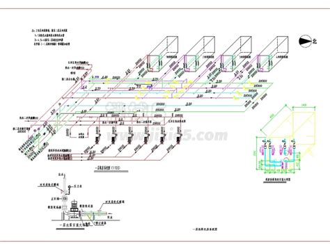 水源热泵机房设计cad图纸 机械5