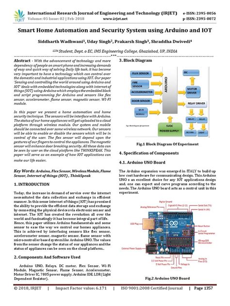 Smart Home Automation And Security System Using Arduino And Iot 1