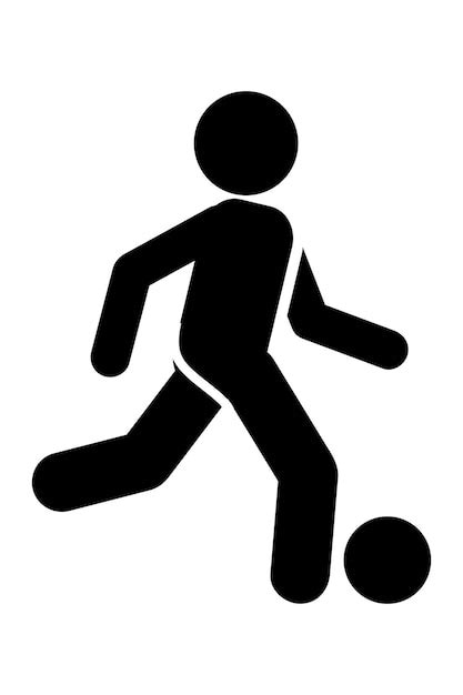 Premium Vector Simple Vector Stick Man Stickman Soccer Football