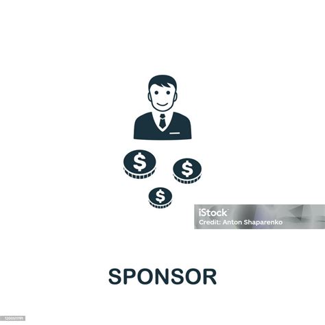 벡터 아이콘 기호를 스폰서합니다 수동 소득 아이콘 컬렉션에서 창조적 인 기호 컴퓨터 및 모바일용 플랫 스폰서 아이콘 가득 가방에 대한 스톡 벡터 아트 및 기타 이미지