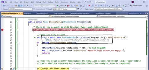 best practice validating input request core api